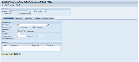 QV21 SAP Tcode Create QA Agreement DocType Q03