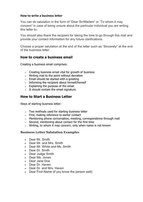 What Is The Correct Salutation To Use In A Formal Email