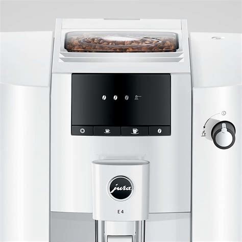 Jura E4 Piano White Espresso Machine With Bean Grinder Reviews Crate And Barrel