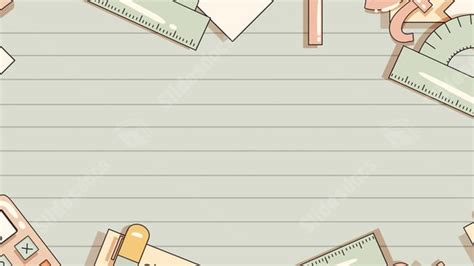 Blank Paper Rubber Green Cute Math Education Powerpoint Background For