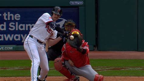 Kyle Manzardo Hit By Pitch After Review 05312025 Cleveland Guardians