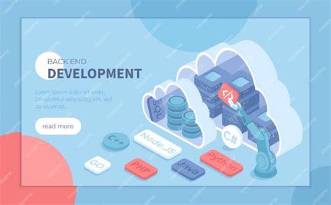 Premium Vector Back End Development Coding Software Engineering Programming Languages Server