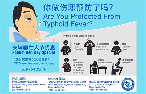 Are You Protected From Typhoid Fever First Center Polyclinic