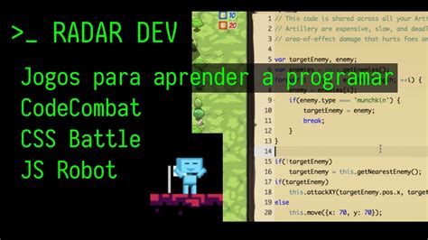 Jogos Para Aprender A Programar Codecombat Css Battle Js Robot