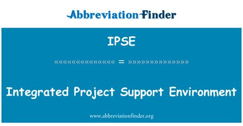 Ipse Significa Projeto Integrado De Apoio Ao Ambiente Integrated