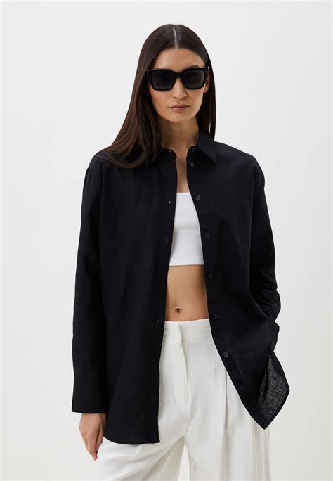 Рубашка O'STIN, цвет: черный, MP002XW1C6UN — купить в интернет-магазине ...