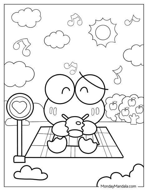 Keroppi And My Melody Coloring Pages