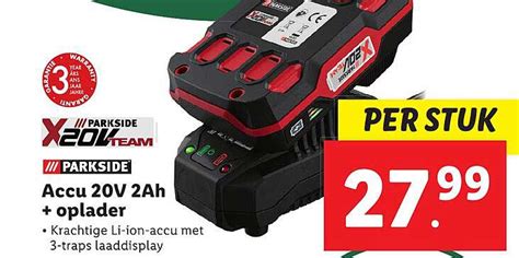 Parkside Accu V Ah Oplader Aanbieding Bij Lidl Folders Nl
