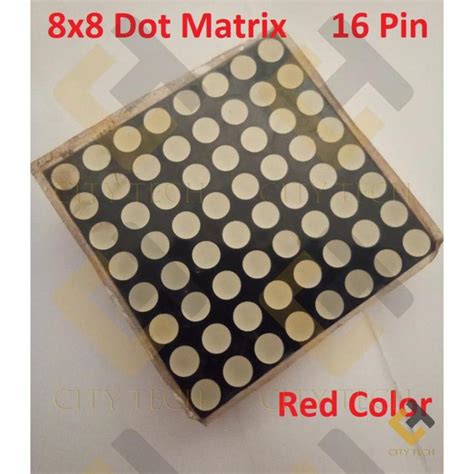 Dot Matrix Round Dot 88 1588BS 3 75mm LED Display 16 Pin Common Anode Red Super Bright 38mm For