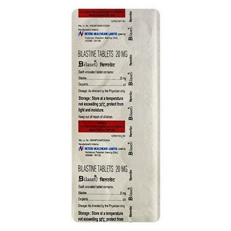 Bilaset Tablets 20 Mg For Hospital At Best Price In New Delhi Id 2854030331412