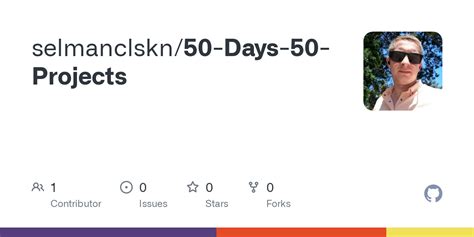 Github Selmanclskn50 Days 50 Projects