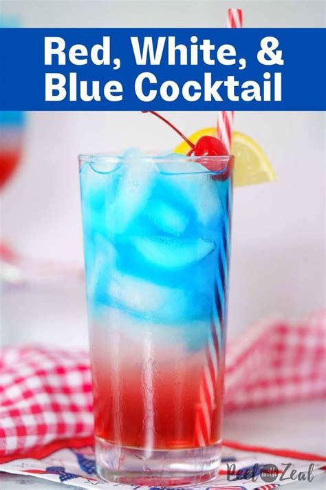 Red White And Blue Layered Cocktail Recipe 4th Of July Cocktails