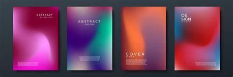 premium vector set of blurred backgrounds with modern abstract