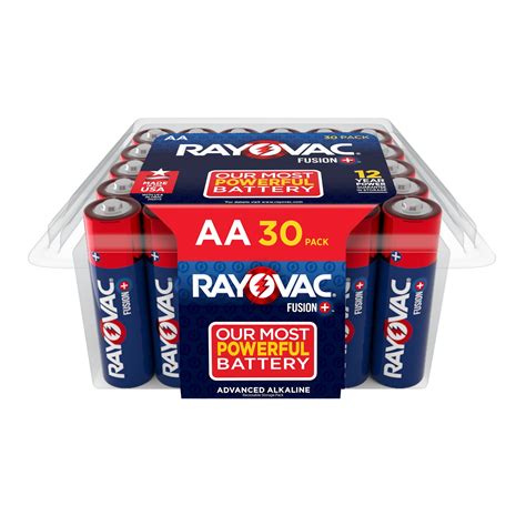 Rayovac Fusion Aa Batteries 30 Pack Double A Alkaline Batteries