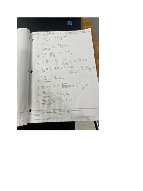 Activity 620 Determining Density Pdf