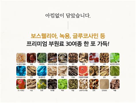 관절연골 건강은 물론 뼈건강까지 편관보