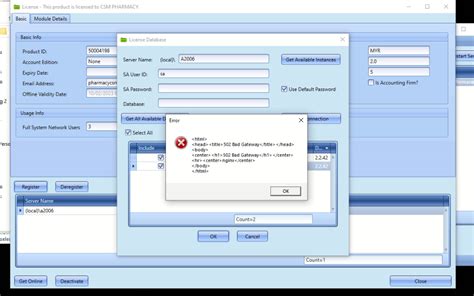 Pos35fnb Unable Register Account Book At Autocount Server
