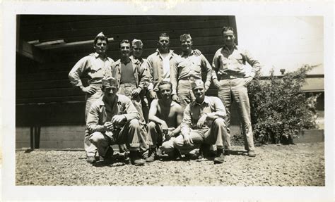 Nine Marines Pose Together Hawaii March 1946 The Digital