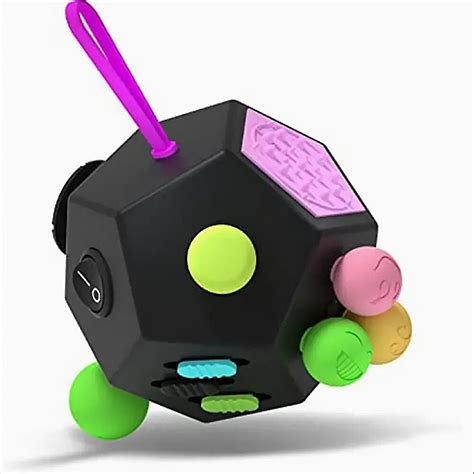 Black Dodecagon Fidget Toys Cube 12 Sided Fidget Toy Anti Stress On Onbuy