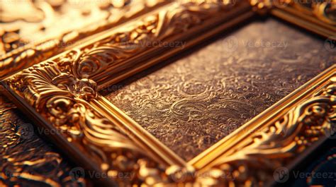 Ornate Golden Frame With Delicate Details Offering A Glimpse Into