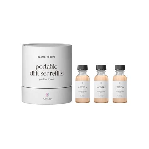 Portable Diffuser Refills Pack Of Three Floral Set Doctor Aromas