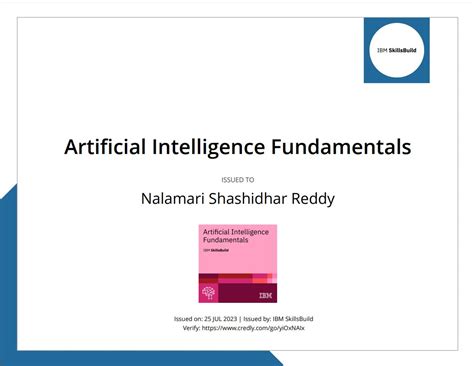Nalamari Shashidhar Reddy On Linkedin Ibm Skillsbuild Ai