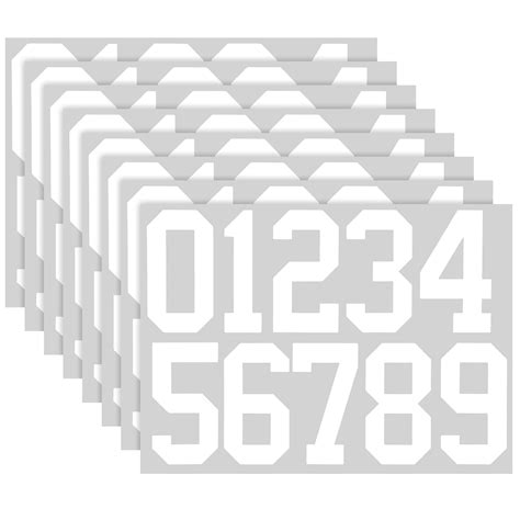 Taobary 8 Sheets Mailbox Numbers Stickers Waterproof