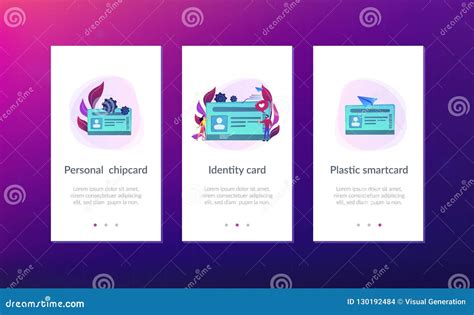 smart id card app interface template vector illustration