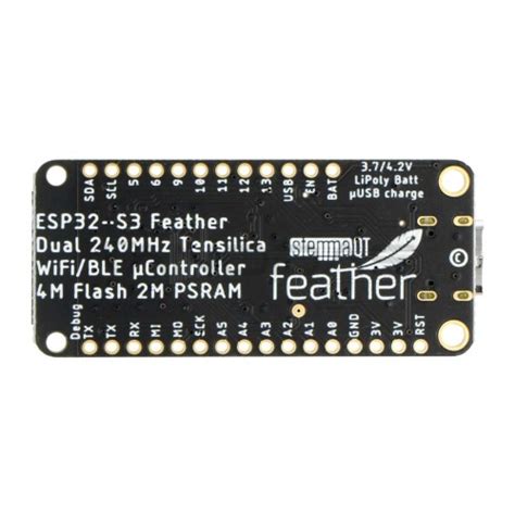 Feather Esp32 S3 Wifi Modulis Gpio 4mb Flash 2mb Psram Suderinamas