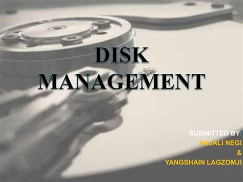 Disk Management Dm Ppt