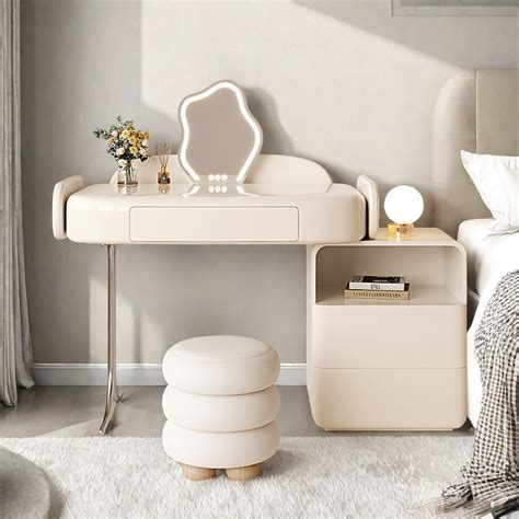 Orren Ellis Modern Creamy Cute Wooden Makeup Vanity Vanity Wayfair Canada