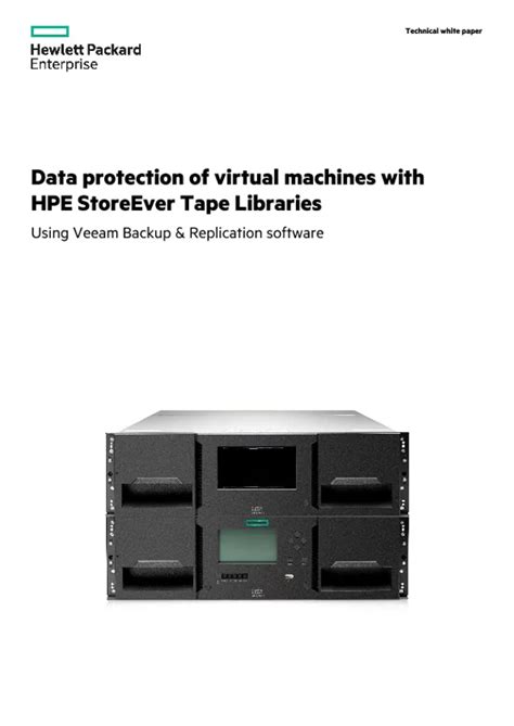 Hpe Reference Configuration For Veeam Backup And Replication Version 12