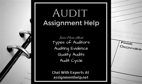 Audit Assignment Help By Online Tutoring Sessions