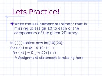 Java Programming D Arrays By Freshman Test Guru TPT