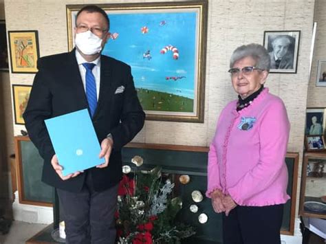 Slovak Ambassador Awards Prestons Lady Milena Grenfell Baines With