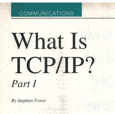 What Is TCP IP Part Nov Header Steve Force Consulting