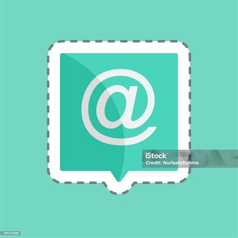 스티커 줄 잘라 이메일 교육 기호에 적합합니다 편집 가능한 간단한 디자인 디자인 템플릿 벡터 간단한 기호 그림 3차원 형태에 대한 스톡 벡터 아트 및 기타 이미지 Istock