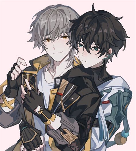 Trailblazer Caelus And Dan Heng Honkai And More Drawn By Ebf L Danbooru