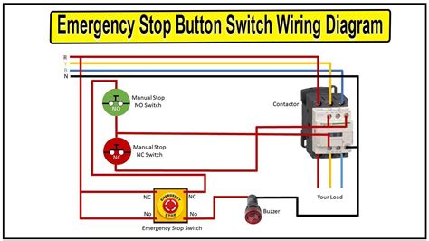 how to wire an emergency stop button switch