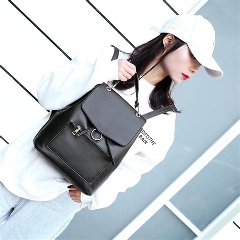 Women Travel Backpack Soft Pu Leather Backpack Gir Vicedeal