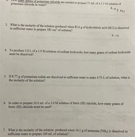 [answered] 8 4 G Kcl Many Grams Of Potassium Chloride Are Needed To Kunduz