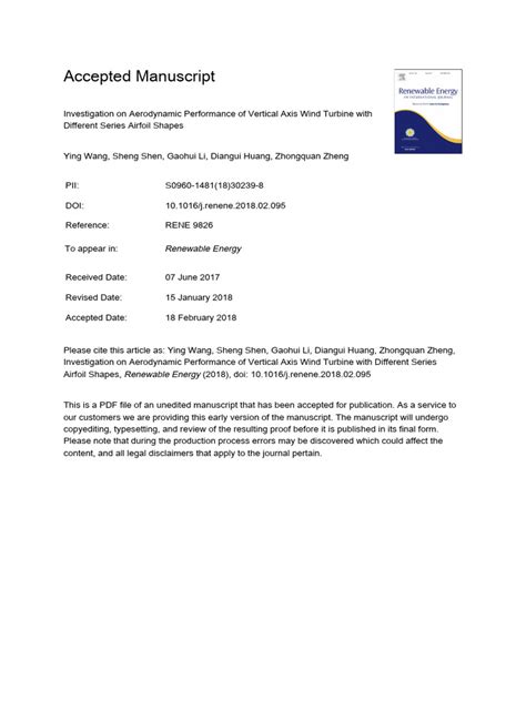 Investigation On Aerodynamic Performance Of Vertical Axis Wind