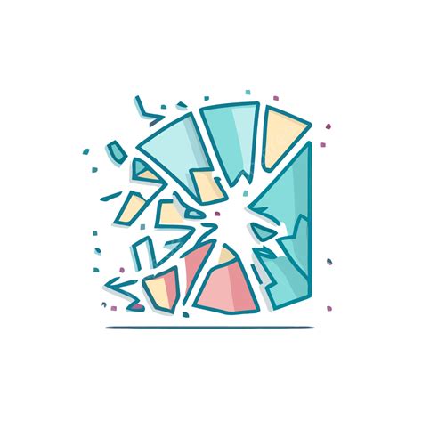 An Animated Vector Logo Design Showing A Broken Glass A Lineal Icon Depicting Shattered Glass