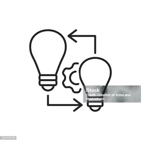 아이디어 교환 블랙 라인 아이콘 부드러운 기술 웹 모바일 앱 프로모션을 위한 픽토그램 Ui Ux 디자인 요소입니다 개념에 대한 스톡 벡터 아트 및 기타 이미지 Istock