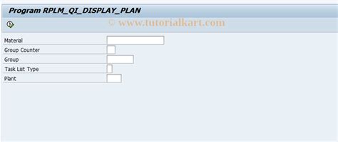 QI DISPLAY PLAN SAP Tcode Display Task List QI DISPLAY PLAN SAP Tcode Display Task List