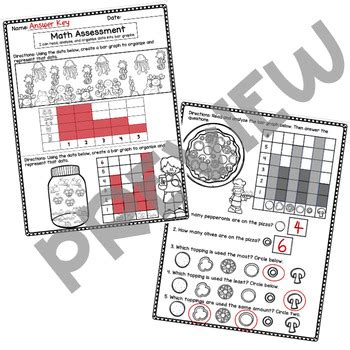 Math Assessment Read Analyze And Organize Data Into Bar Graphs