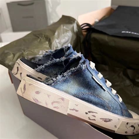 ᐈ Кеды Баленсиага Paris Denim с открытой пяткой купити в Києві і ...