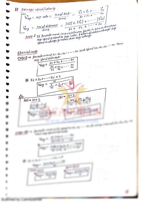 SOLUTION Kinematics Handwritten Notes Studypool