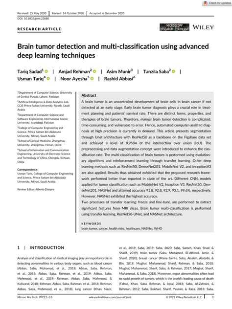 Brain Tumor Detection And Multi Classification Using Advanced Deep
