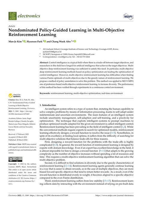 Pdf Nondominated Policy Guided Learning In Multi Objective